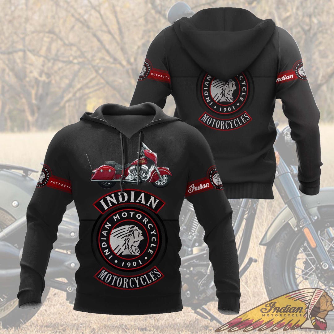Indian Motorcycle 1901 Tshirt, Indian Racing Hoodies for Men, Motocross ...