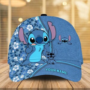 Custom Stitch Baseball Cap, Lilo & Stitch Hat With Name, Disney Trip Women Cap, Cartoon ...