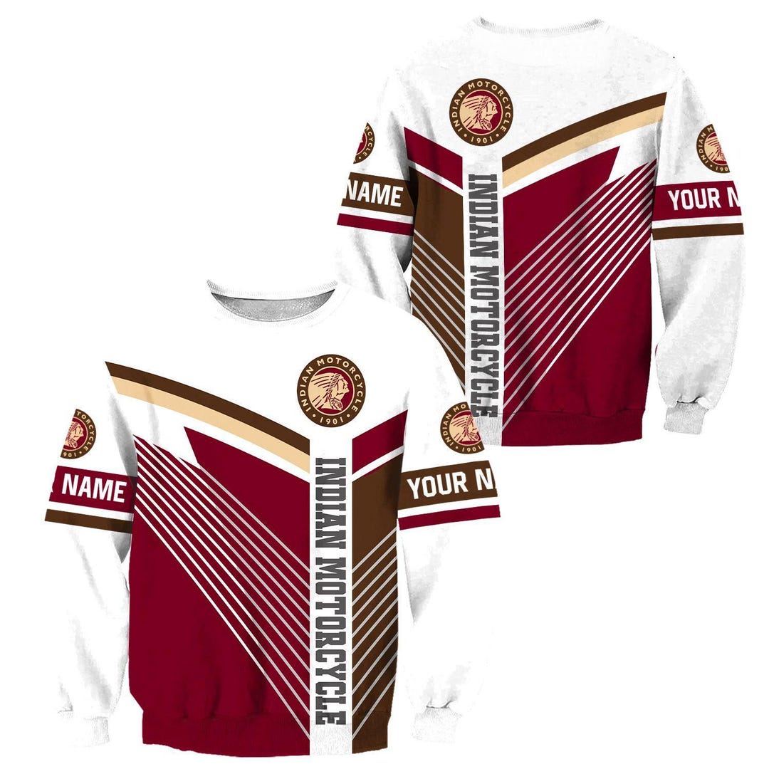 Personalized Indian Motorcycle Sweatshirt, Motocross Hoodie, Motorcycle ...