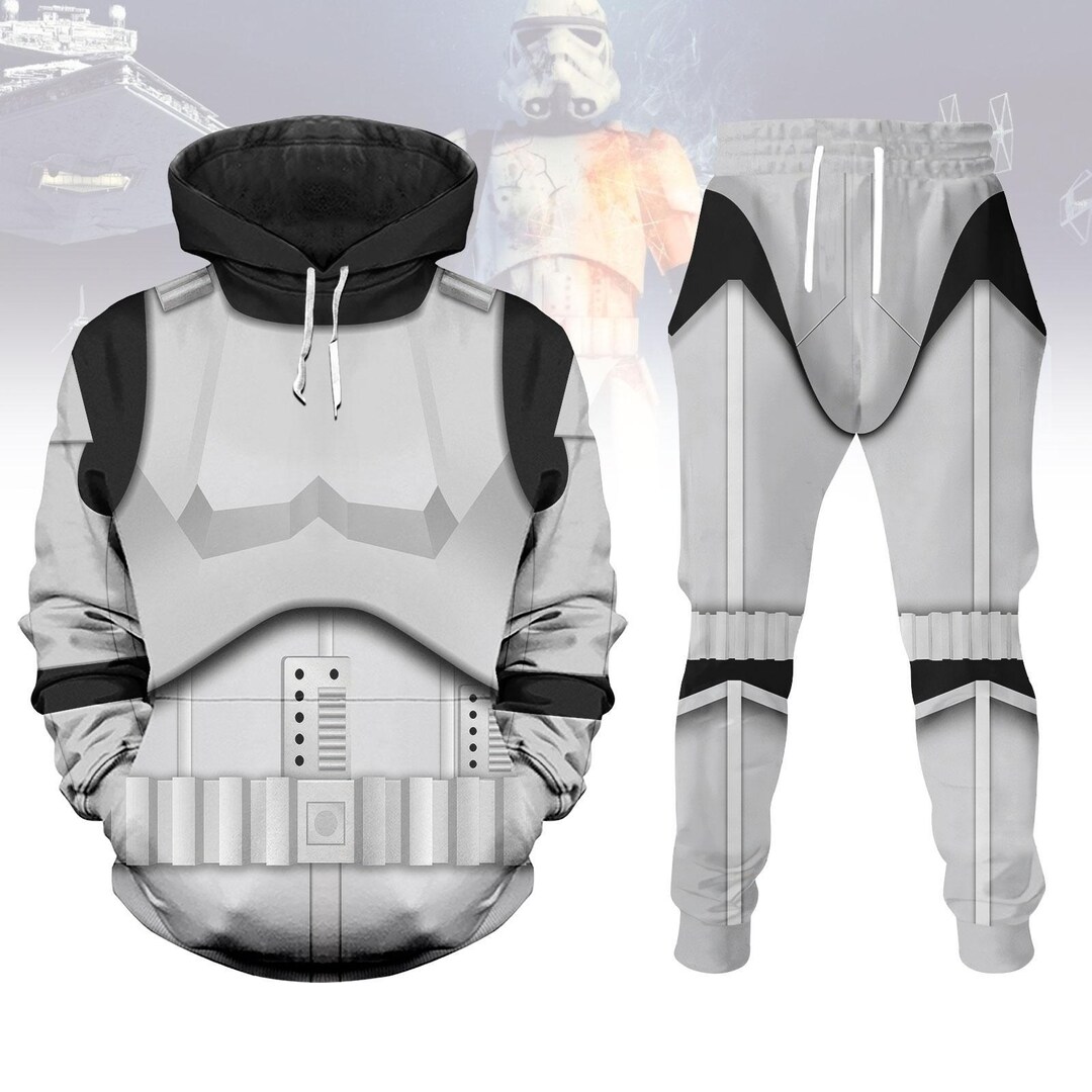 Stormtrooper Cosplay Hoodie Jogger Set, the Clone Halloween Costume for ...