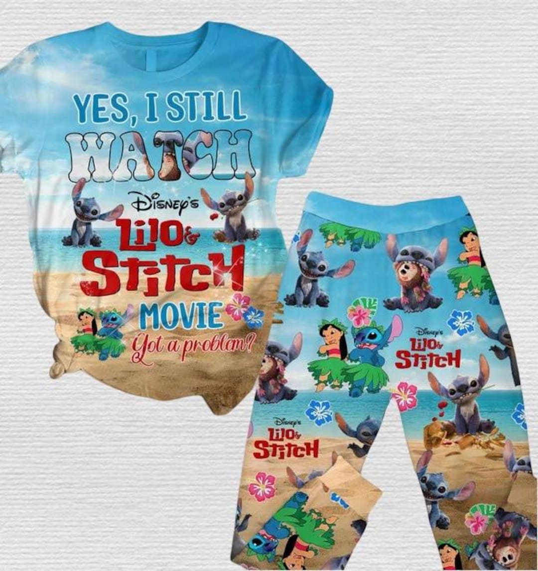 Lilo and Stitch Pajamas Set, Disney Stitch Ohana Means Family Women ...
