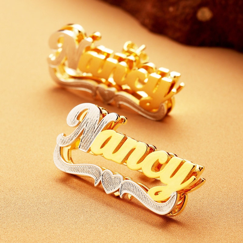 Custom Name Earrings - Etsy