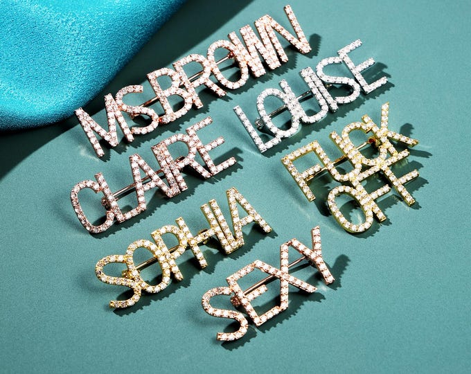 Handmade Letter Brooch,İnitial Name Jewellry,customized Name ...