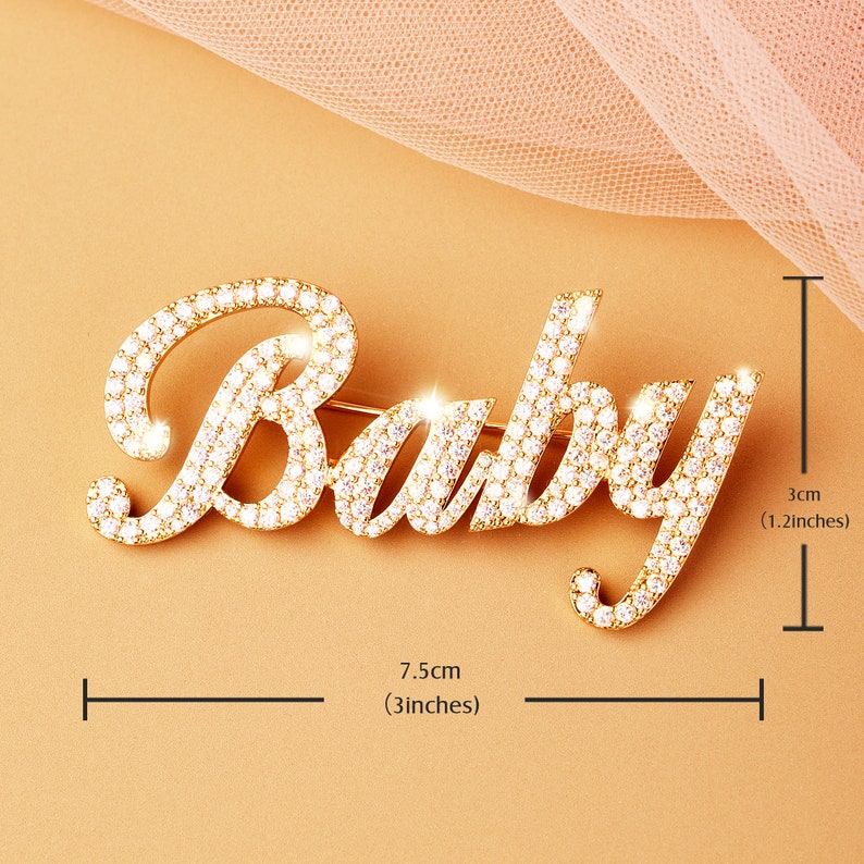 Exquisite Custom Bling Brooch Pin, Personalized Letter/logo/word/name ...