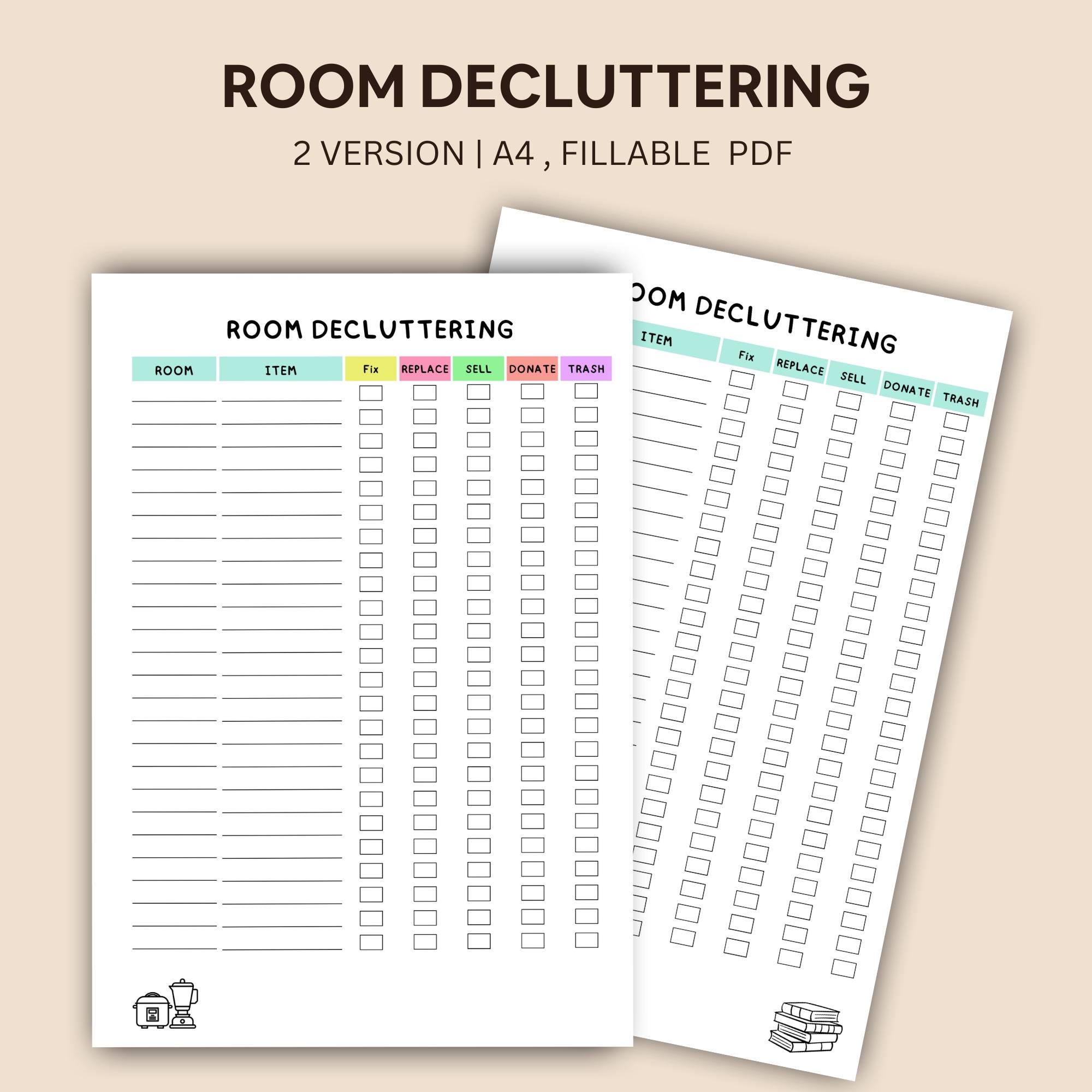Room Decluttering, Declutter Checklist, Decluttering, Decluttering ...