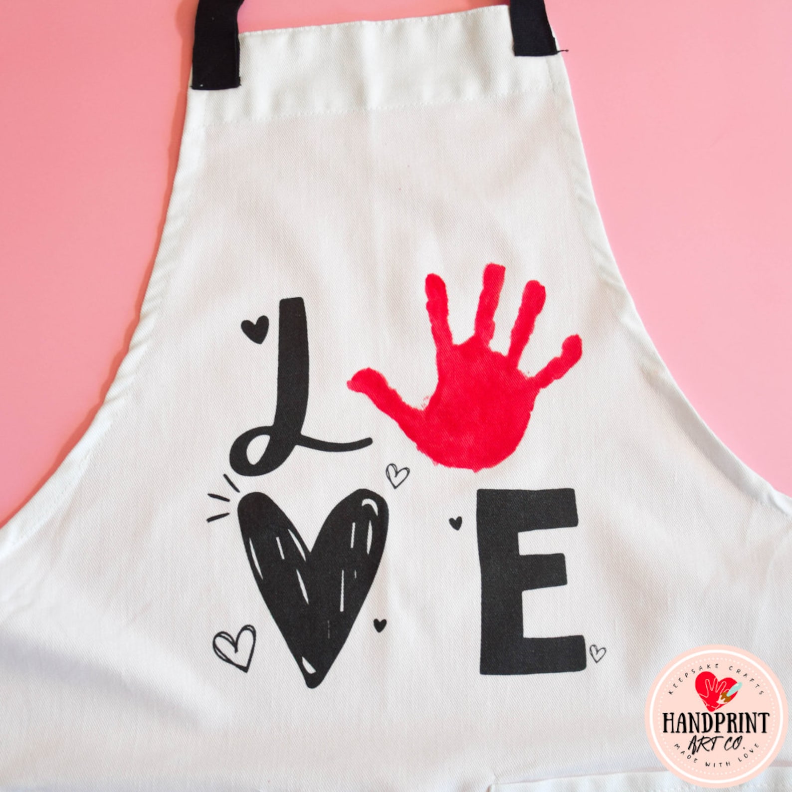 LOVE Handprint Apron Craft Kit With All You Need, DIY Handprint Craft ...