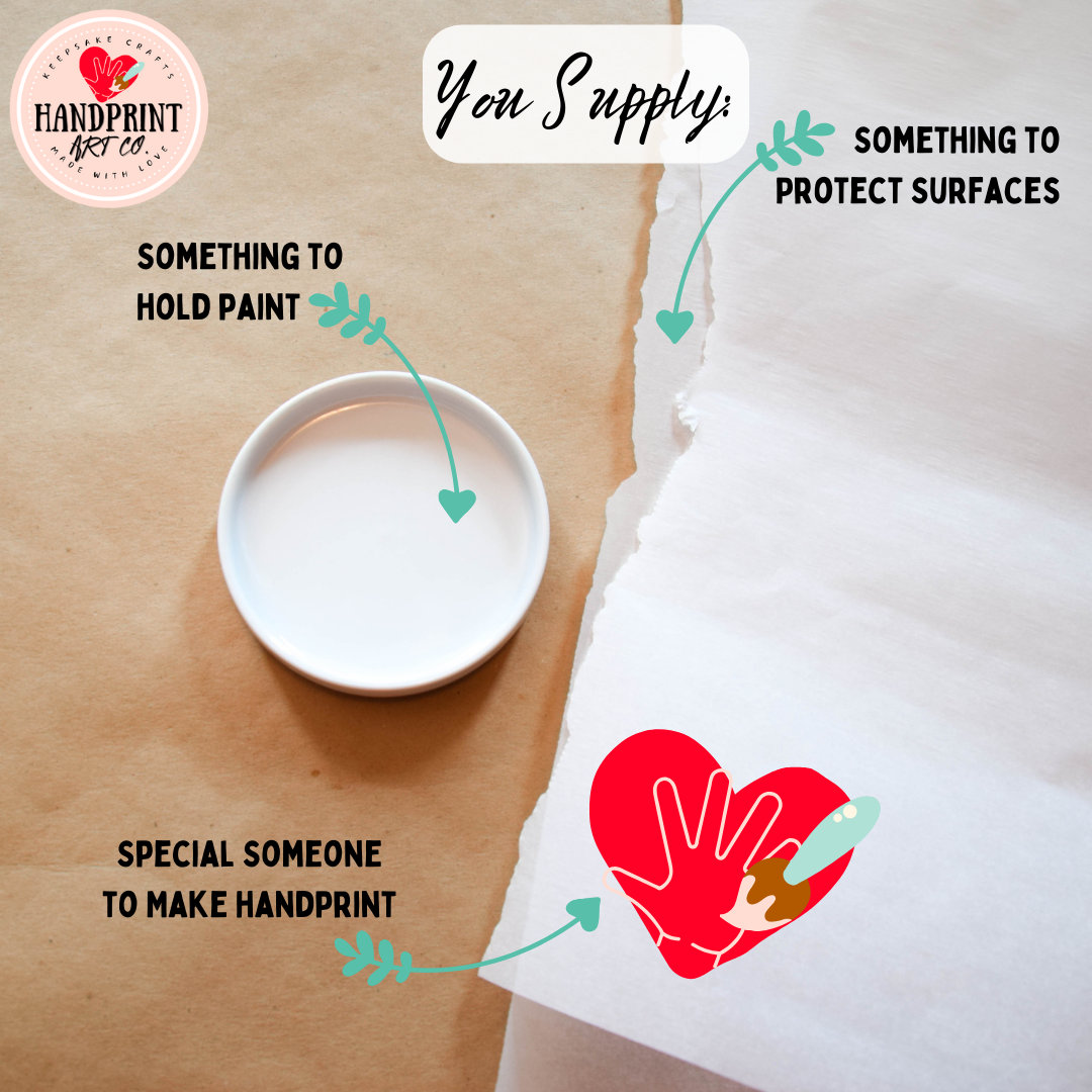 LOVE Handprint Apron Craft Kit With All You Need, DIY Handprint Craft ...