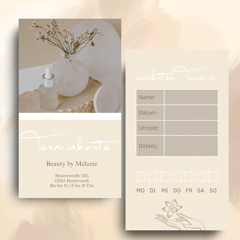 Appointment Card Template, Modern Editable Business Template, Printable ...