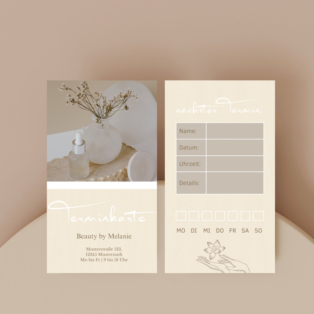 Appointment Card Template, Modern Editable Business Template, Printable ...