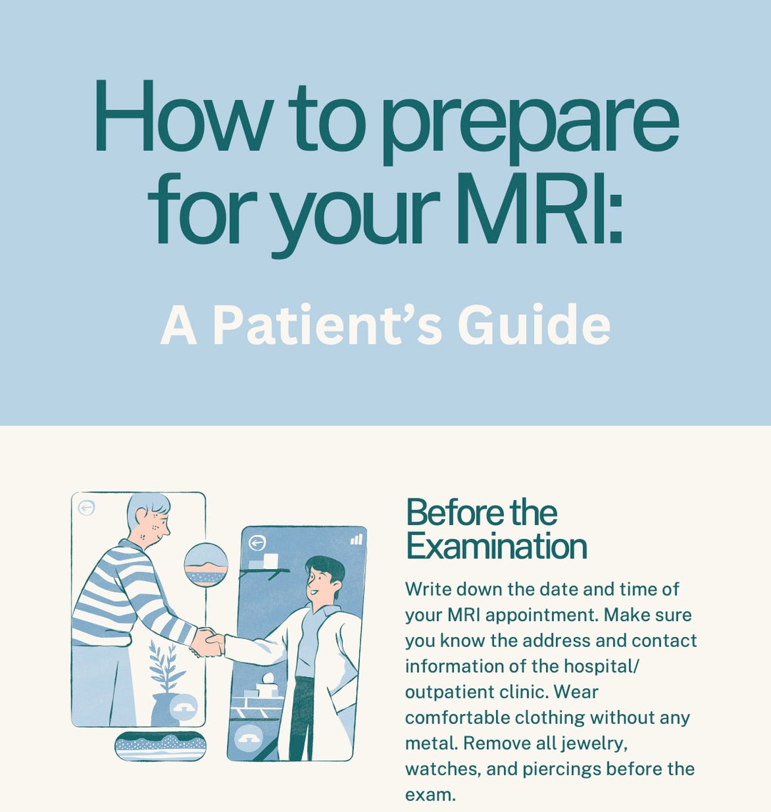 How to Prepare for Your MRI: A Patient's Guide. - Etsy