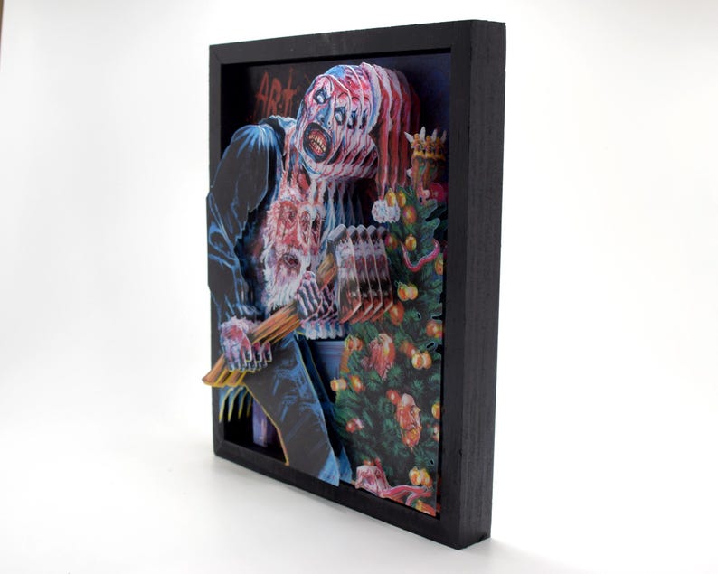 Terrifier 3 / Art the Clown - Handmade 3D Layered Horror Movie 8x10 ...