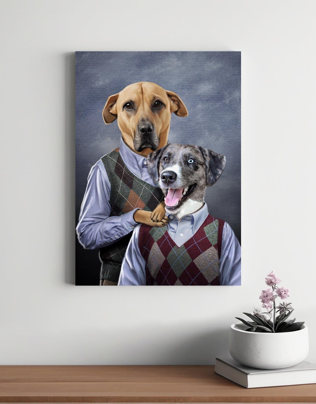 Custom Step Brothers Pet Portrait, Pet Portrait Fun Gift, Personalized ...