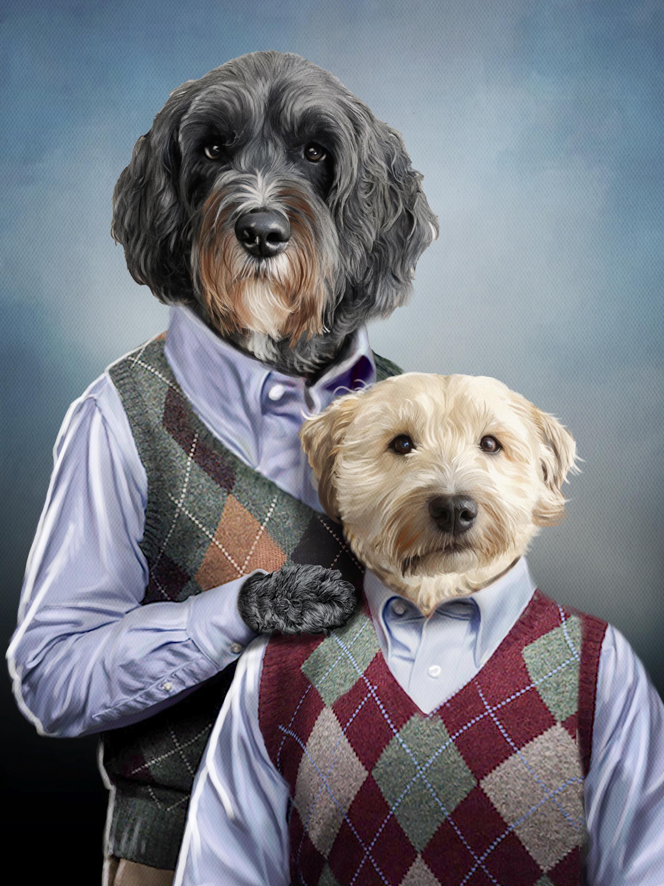 Custom Step Brothers Pet Portrait, Pet Portrait Fun Gift, Personalized ...