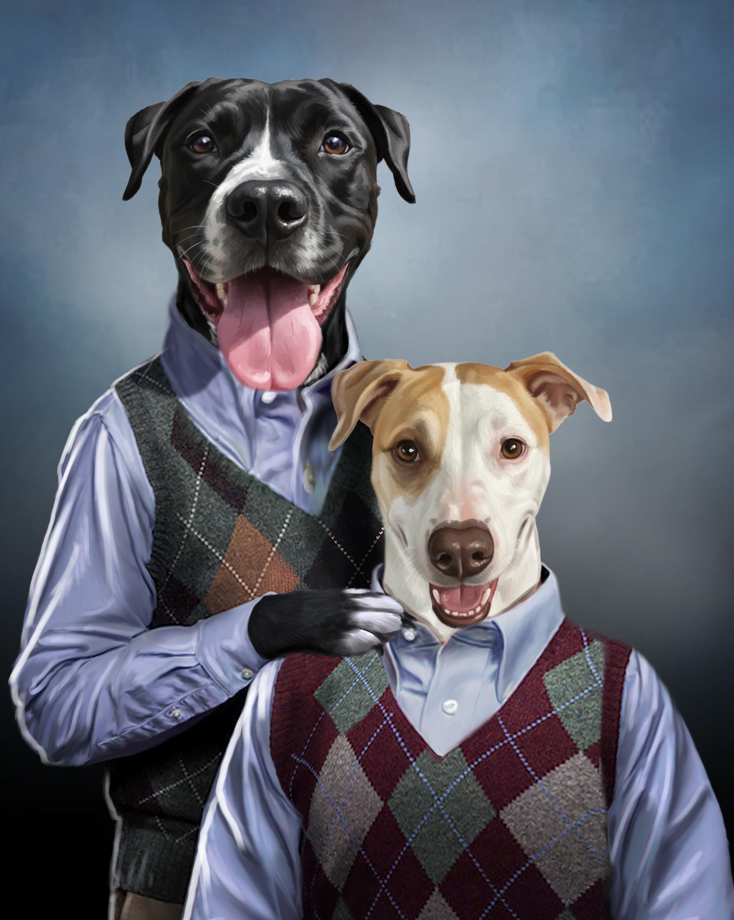 Custom Step Brothers Pet Portrait, Pet Portrait Fun Gift, Personalized ...