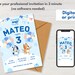 Invitación de fiesta Bluey para niño. Plantilla editable de cumpleaños ...