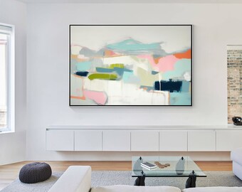 Prussian Blue Wall Art Texture Painting Minimalist Painting Heavy ...