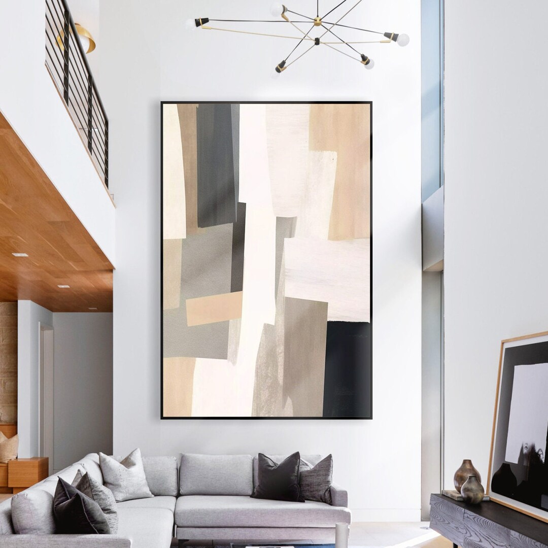 Ivory Wall Art Texture Painting Minimalist Painting Color Blocks Heavy ...