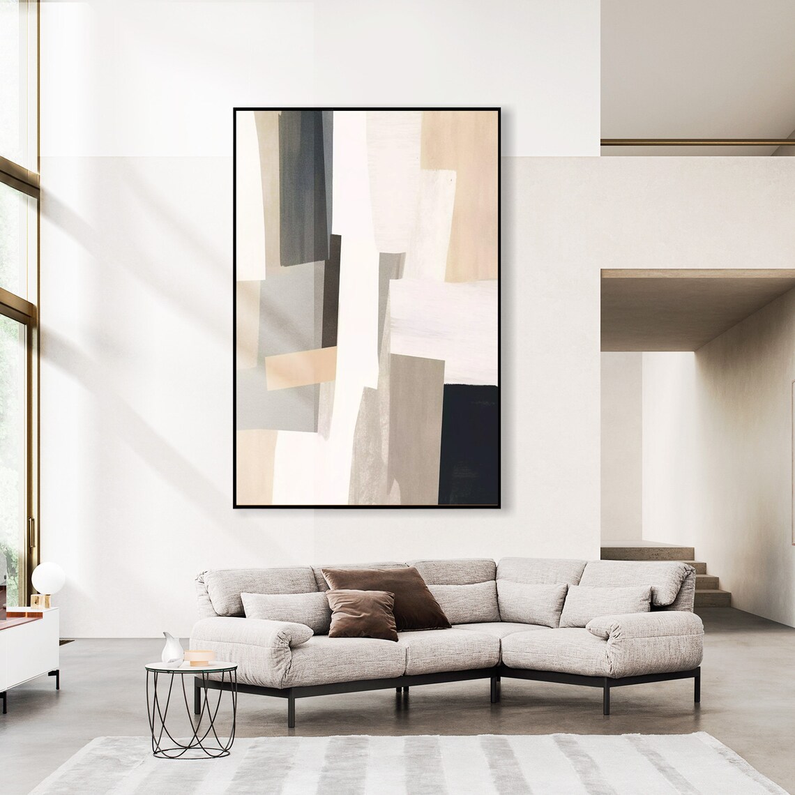 Ivory Wall Art Texture Painting Minimalist Painting Color Blocks Heavy ...