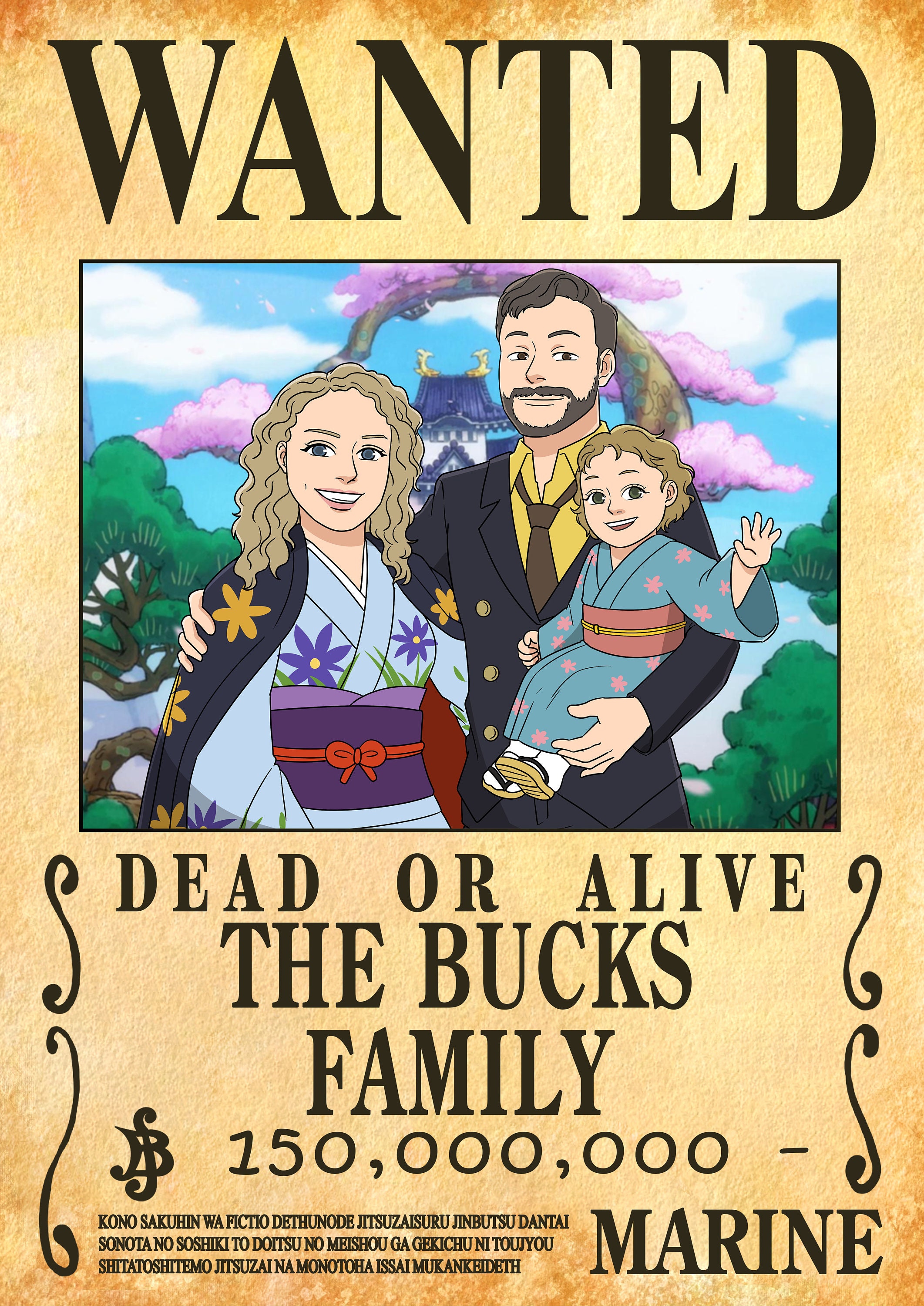 Custom One Piece Wanted Poster Illustration Personalized Pirate Bounty Art - Etsy