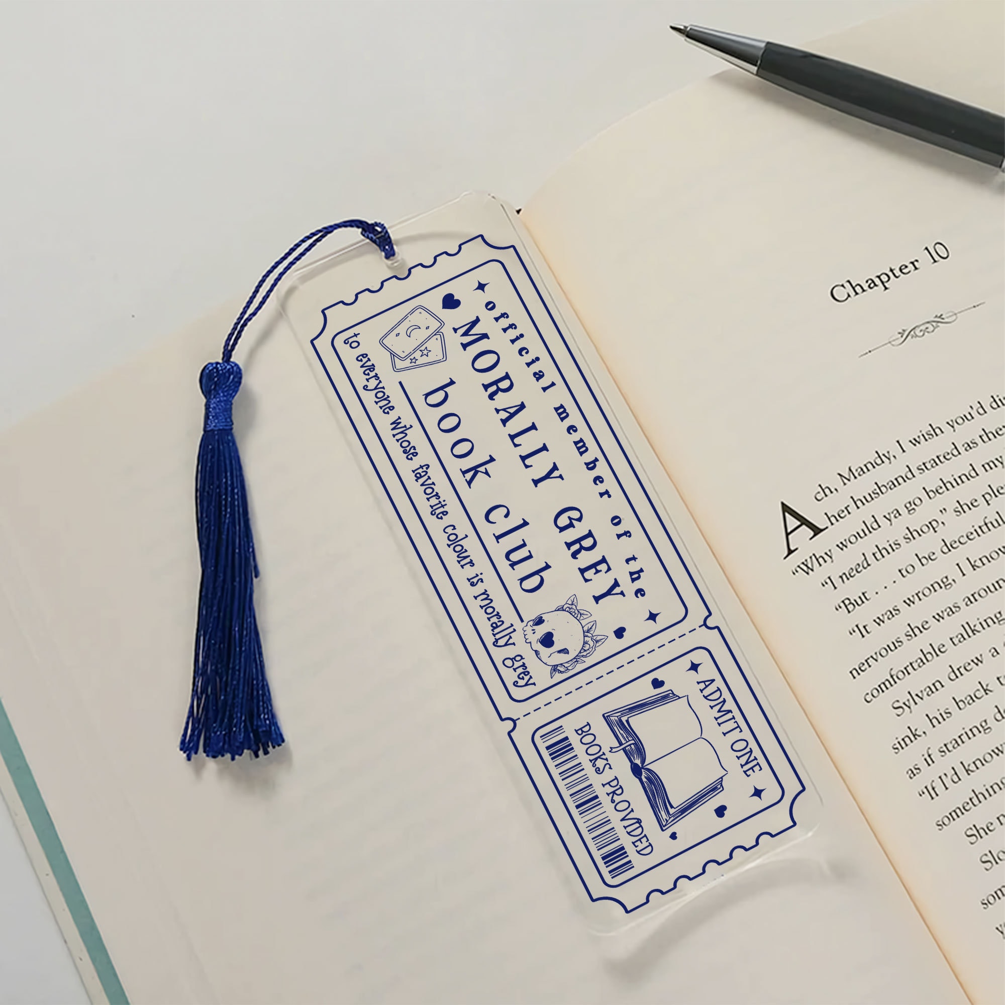Morally Grey Book Club Bookmark, Morally Grey Fan Bookmark, Book Club ...