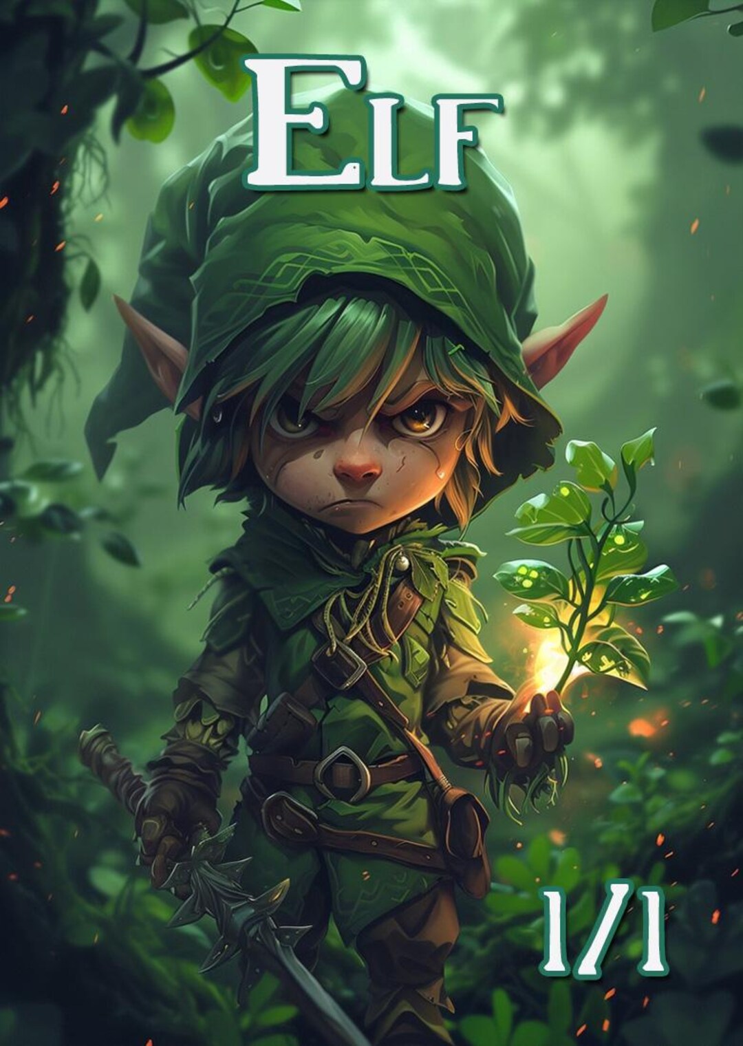 Elf Token, 2 Variations, Magic the Gathering Full Frame Card! - Etsy