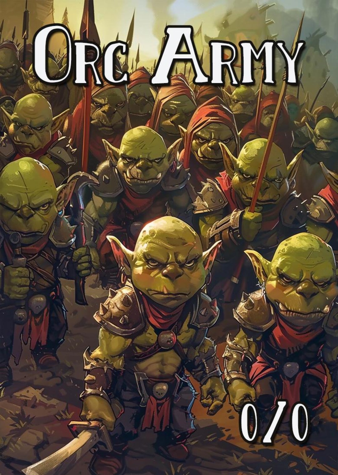 Orc Army Token, Magic the Gathering Full Frame Card! - Etsy