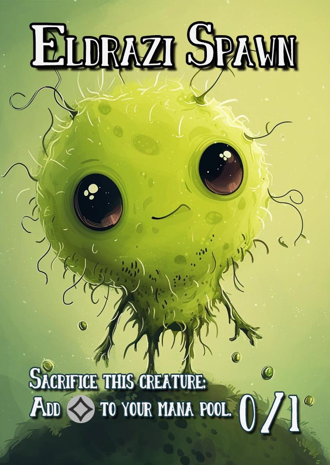 Eldrazi Spawn Token, 3 Variations, Magic the Gathering Full Frame Card ...