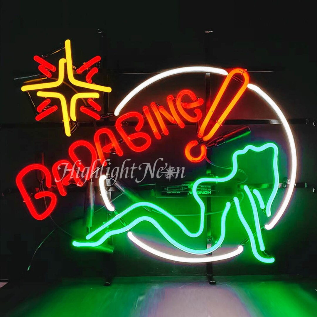 Bada Bing Custom Real Glass Neon Sign Light Wall Art for Beer Bar ...