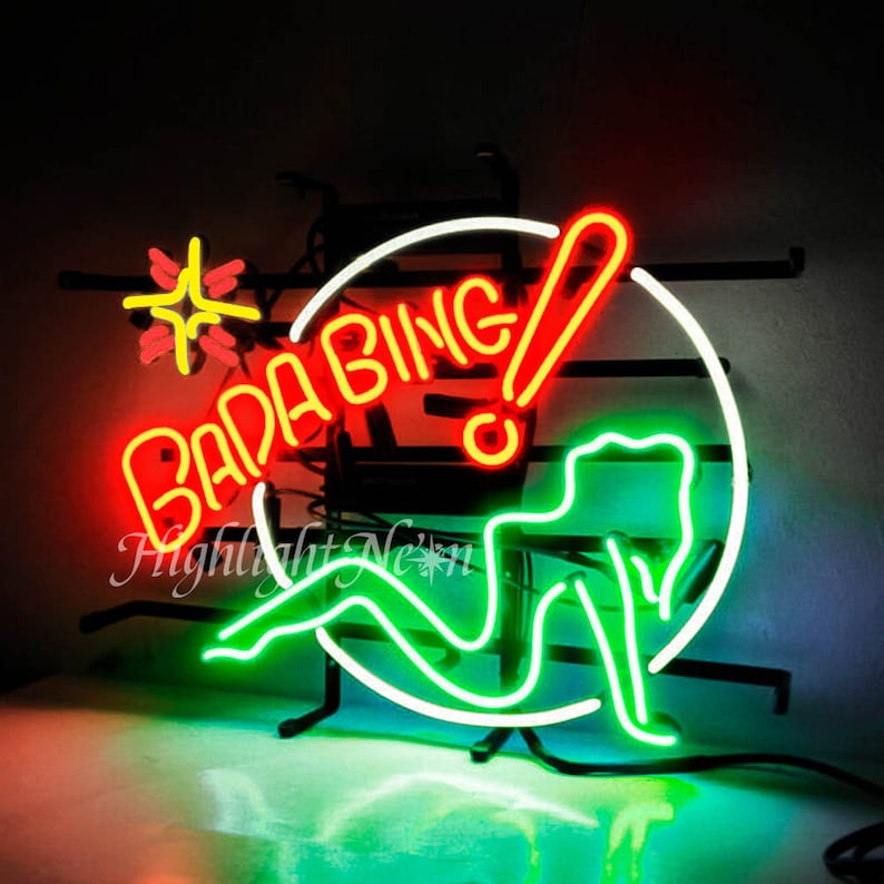 Bada Bing Custom Real Glass Neon Sign Light Wall Art for Beer Bar ...