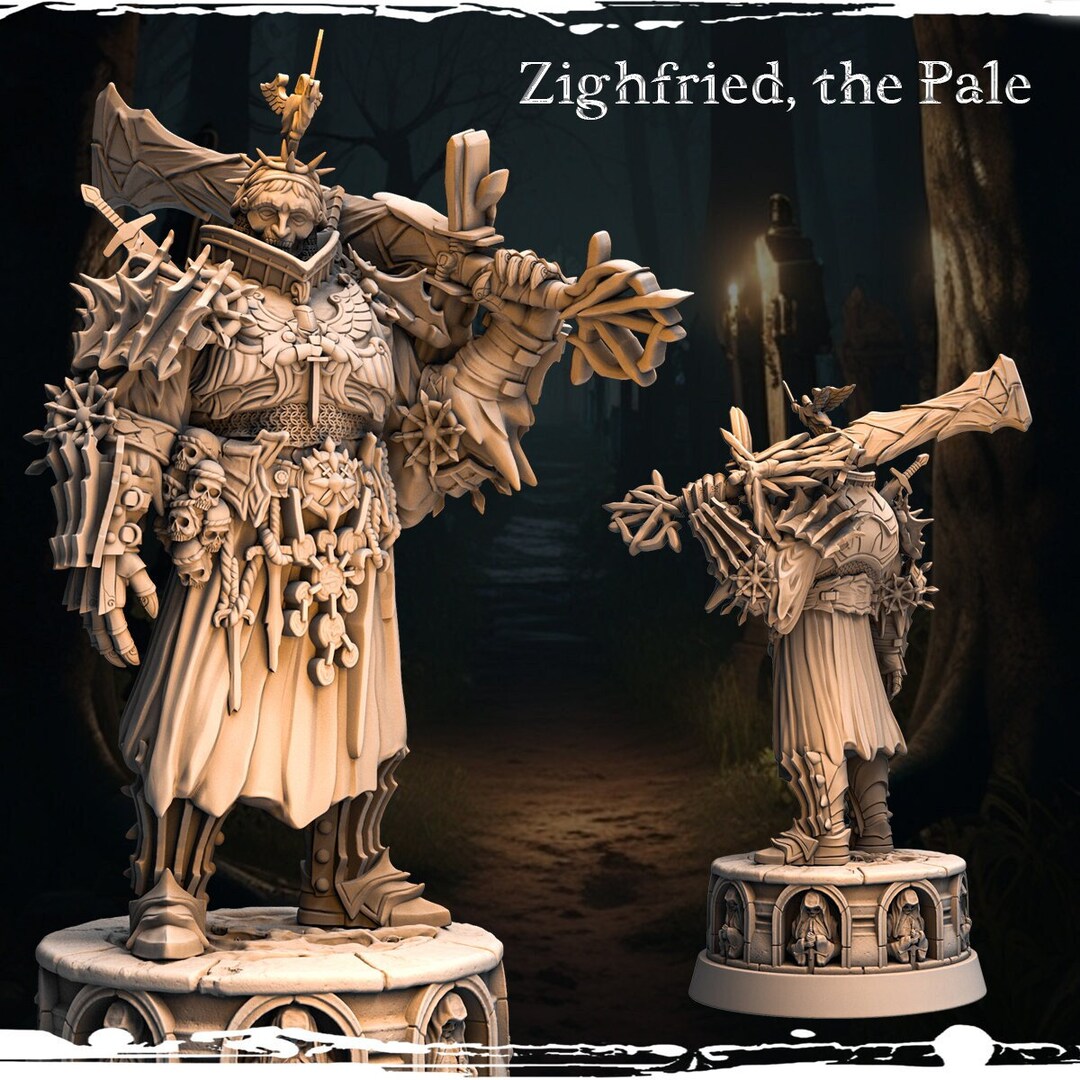 Zighfried the Pale HEROIC 32 & 75mm Scale Resin Miniature 12K ...