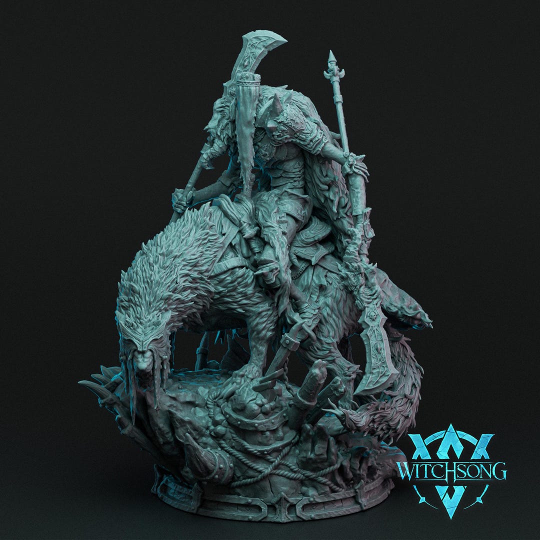 Mounted Faceless King | 125 & 200mm Scale Resin Mini | 14K Resolution ...