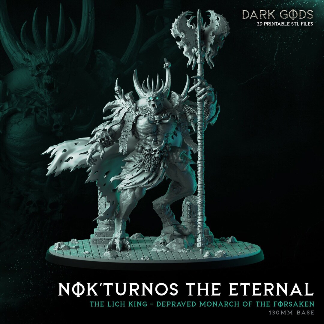 Nok'turnos the Eternal | 65 & 130mm Resin Miniature | 14K Resolution ...