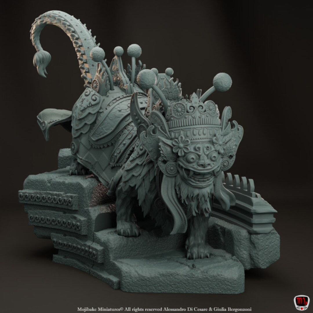 Barong 100 & 200mm Resin Mini 12K Resolution Dnd Pathfinder Tabletop ...