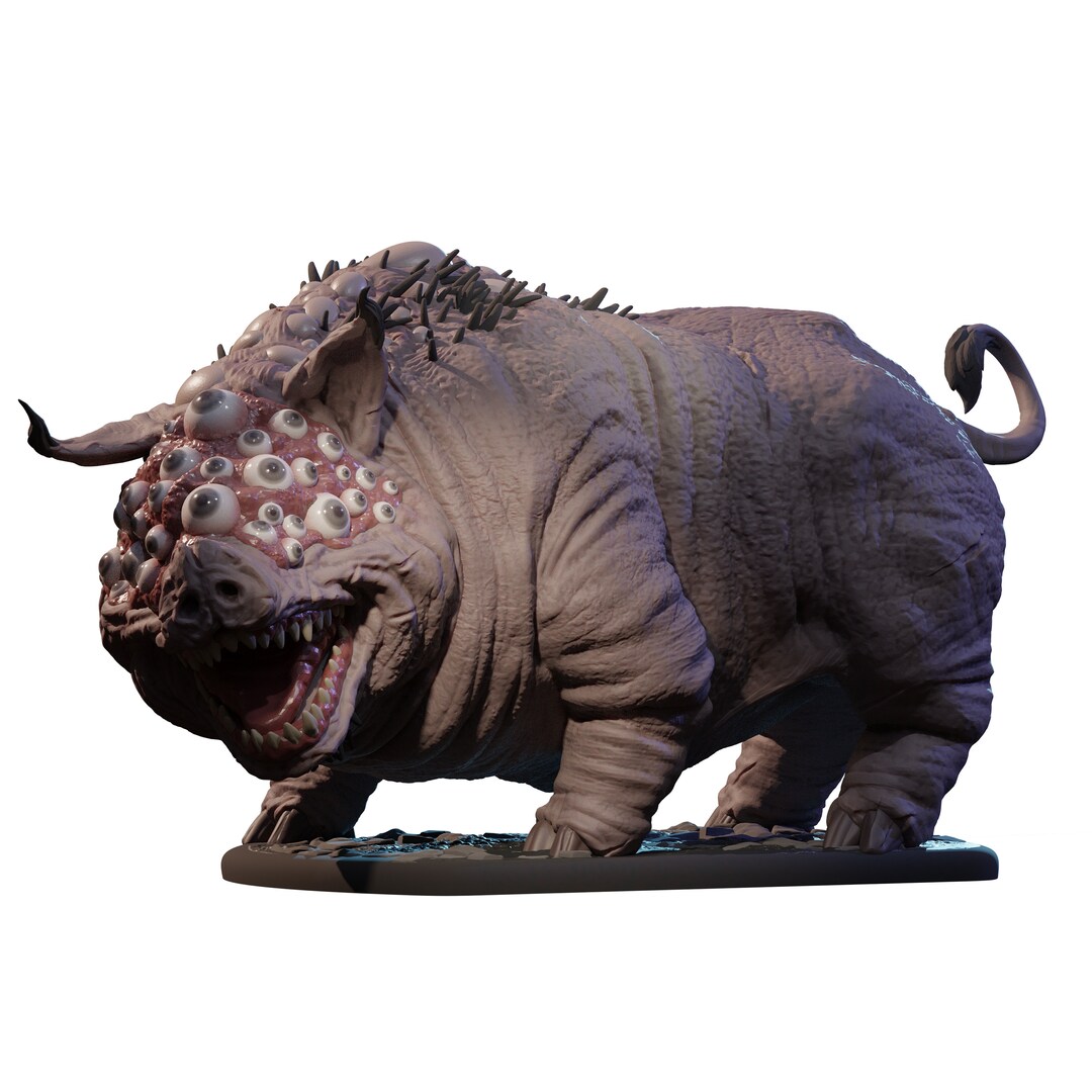 Boar 150mm Resin Miniature 14K Resolution Dungeons and Dragons ...