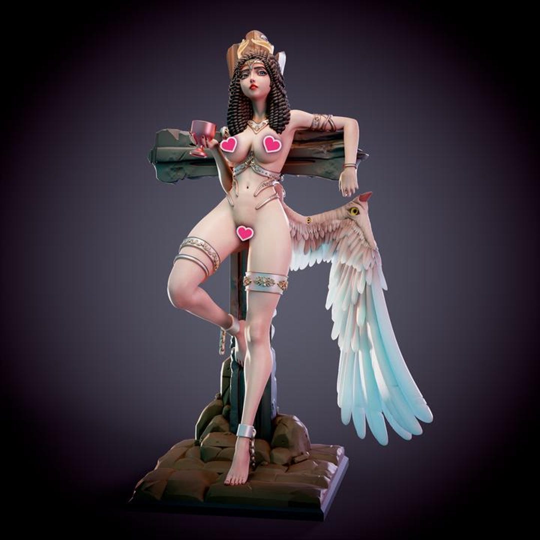 Iris - Fallen Angel | 32 HEROIC, 75, 120, 165 & 250mm Scale Resin Mini | 14K Resolution | Pin up ...