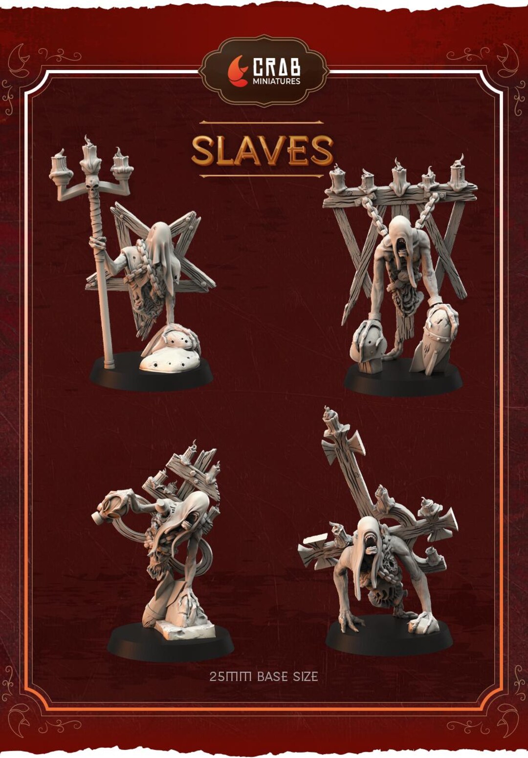 Slaves | 35mm Scale Resin Miniature Set | 14K Resolution | Wargaming ...