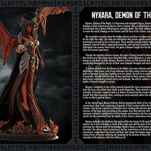 Nyxara Demon of the Night 75 & 200mm Scale Resin Miniature 12K ...