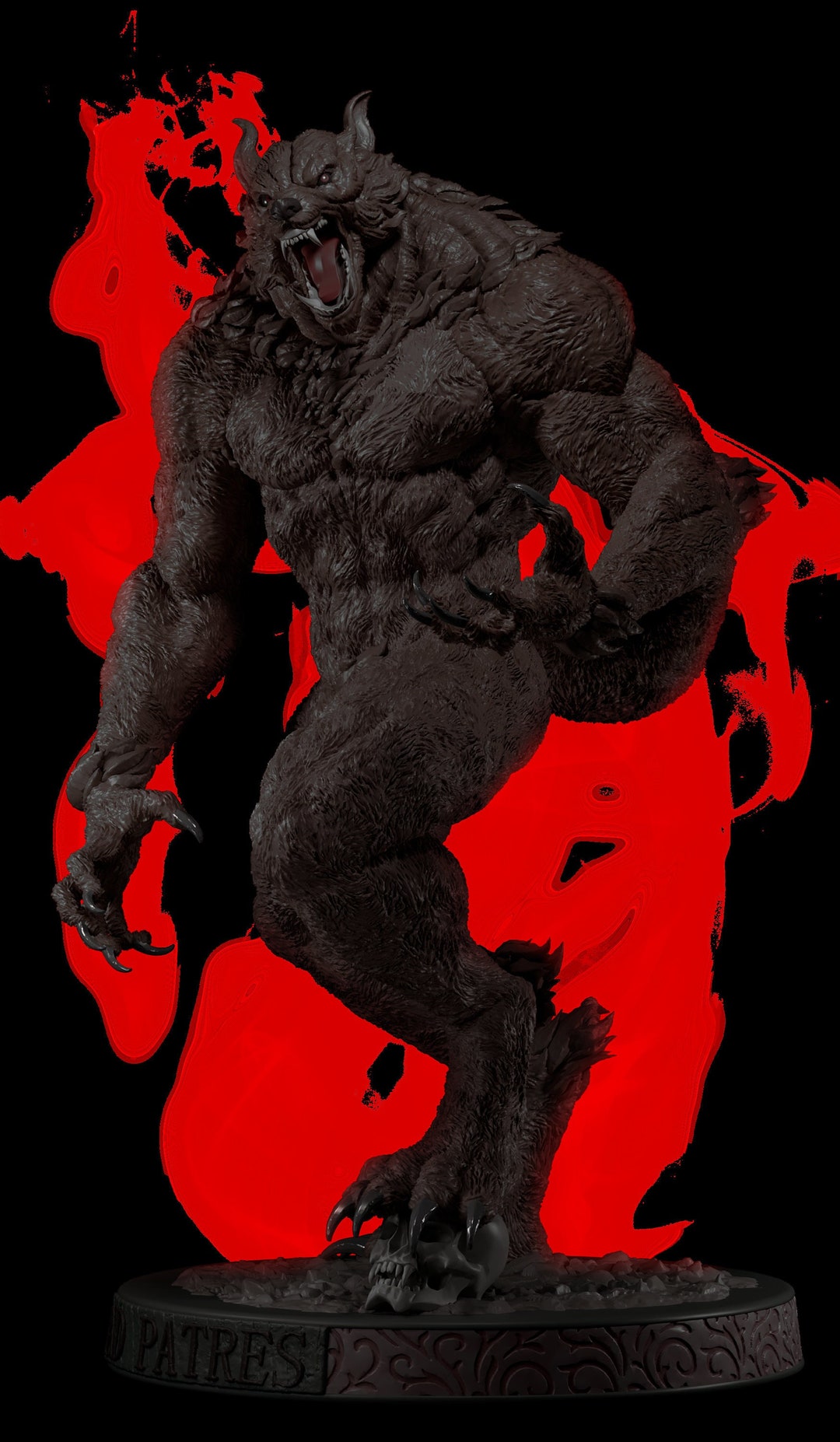 Gabriel Werewolf 32, 75 & 120mm Scale Resin Miniature 12K Resolution ...