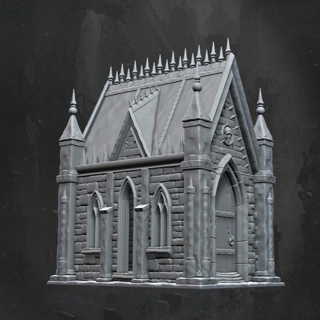 Crypt With Interior 32mm Scale Miniature Building 12K Resolution ...