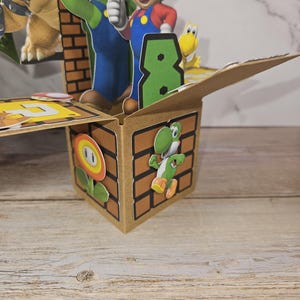 Mario Personalized Birthday Card - 3D Box Card Customizable With Name ...