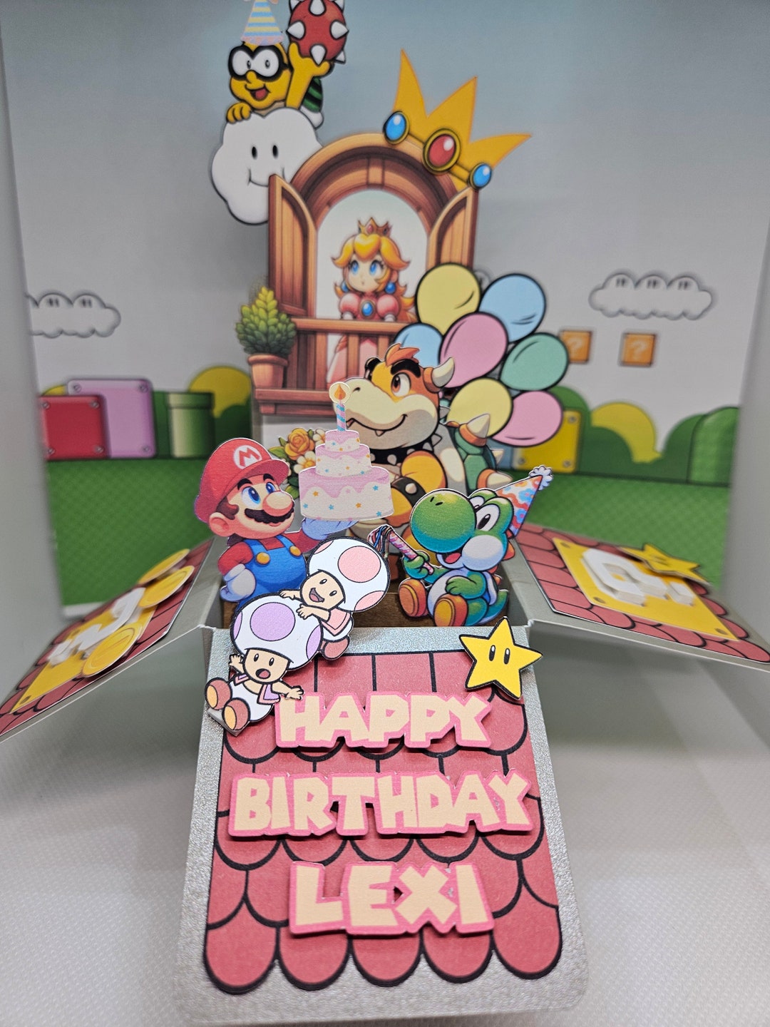 Princess 3d Pop-up Box Card/party Decorations Personalized With Name - Etsy