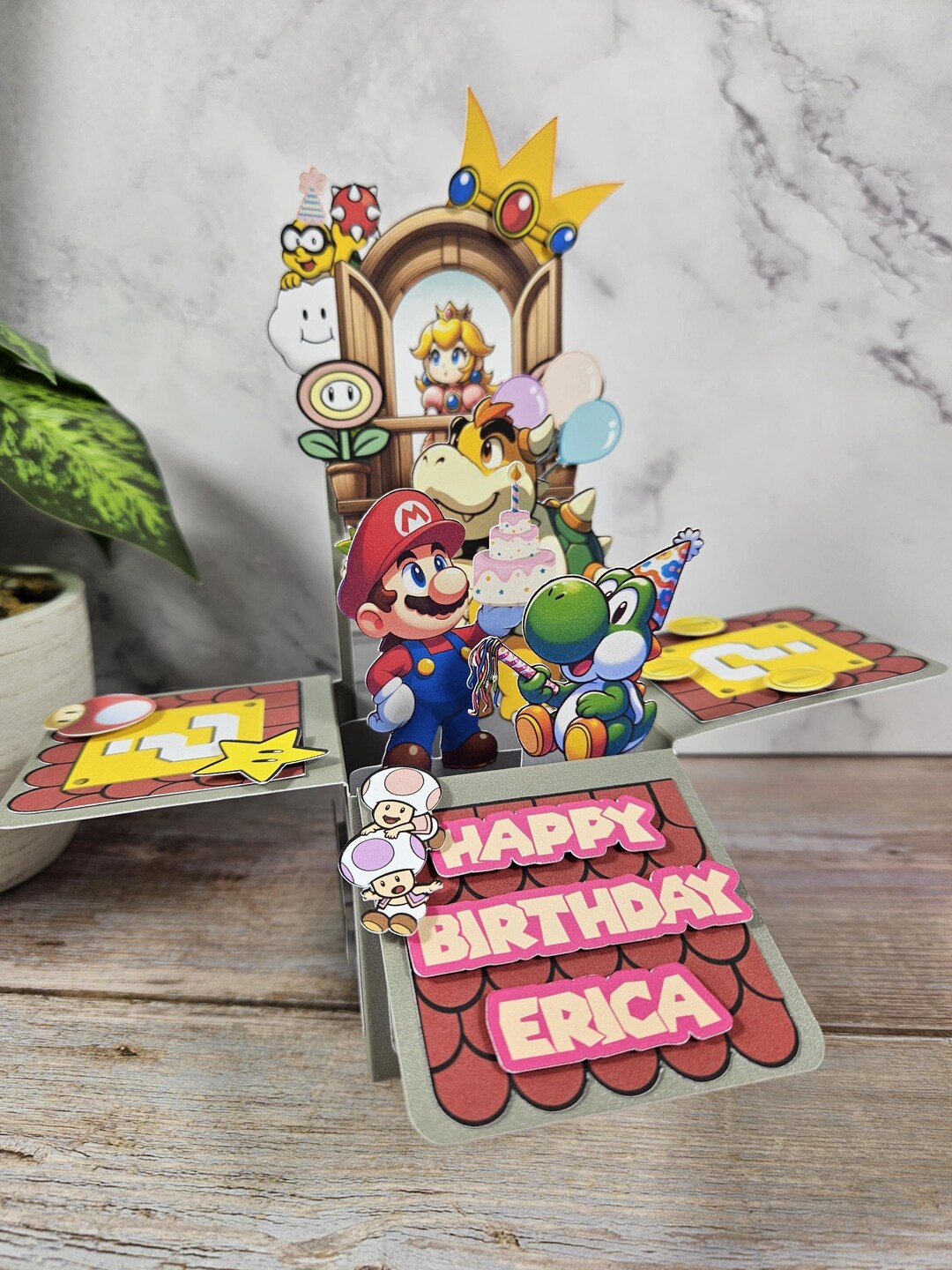 Princess 3d Pop-up Box Card/party Decorations Personalized With Name - Etsy