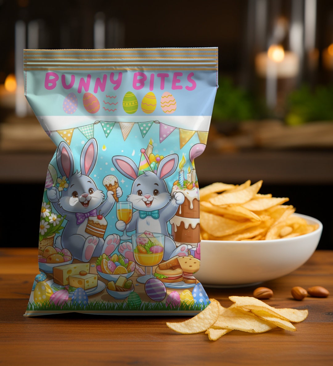 Adorable Easter Chip Bag Digital Download Printable PDF and PNG - Etsy