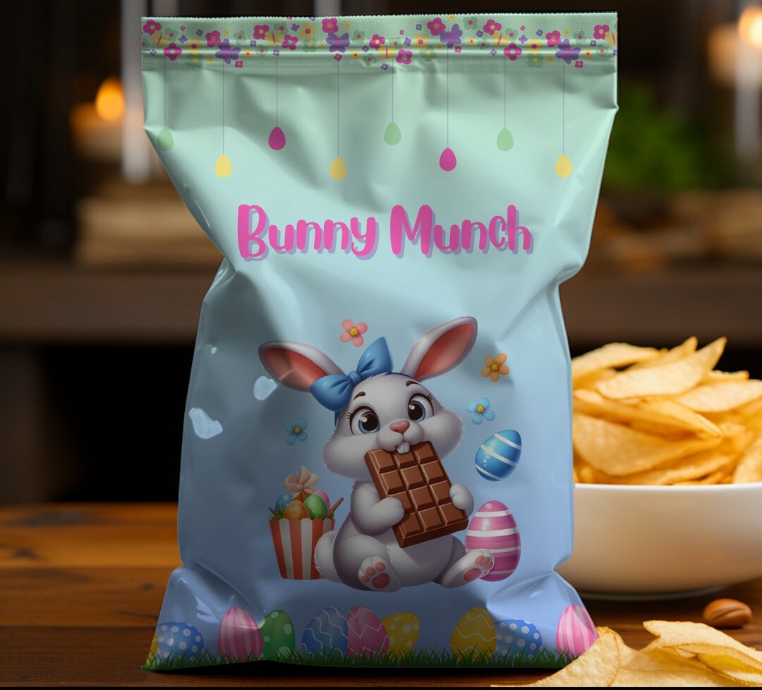 Easter Chip Bag Bunny Munch Digital Download Printable PNG and PDF - Etsy