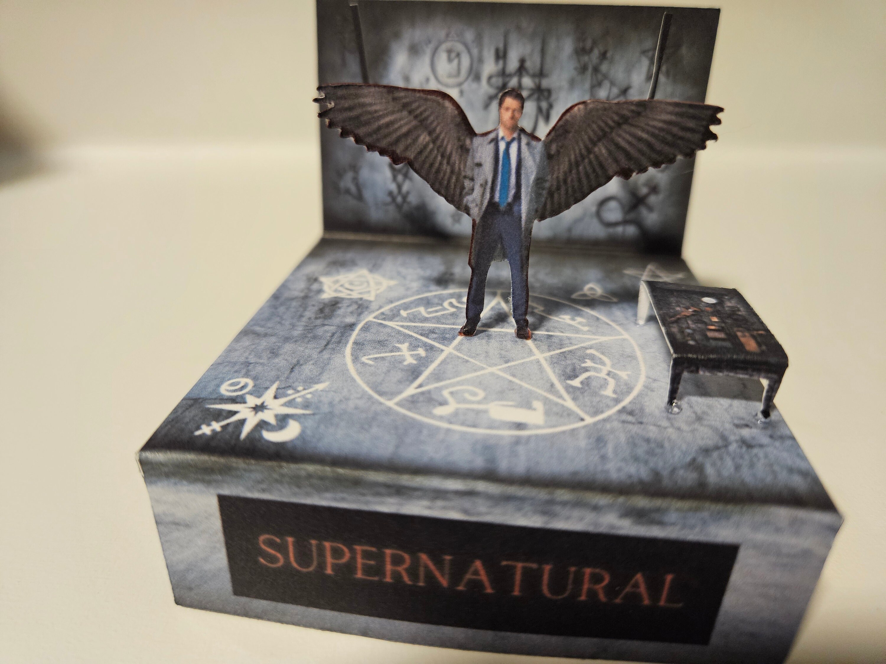 Supernatural Castiel First Appearance Cube Diorama DIY Digital Download ...
