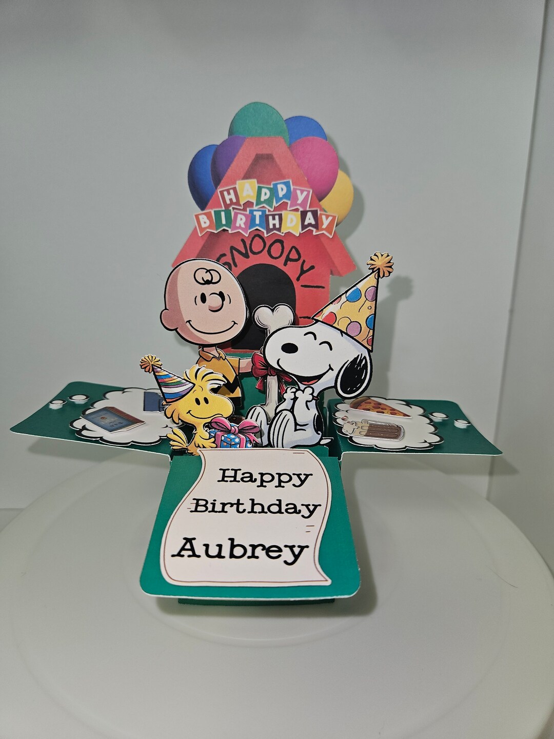 Snoopy 3D Box Birthday Card/party Decoration Personalized Keepsake Gift ...