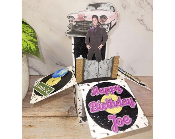 Elvis Presley Personalized Birthday/greeting/celebration 3D Pop-up Box ...