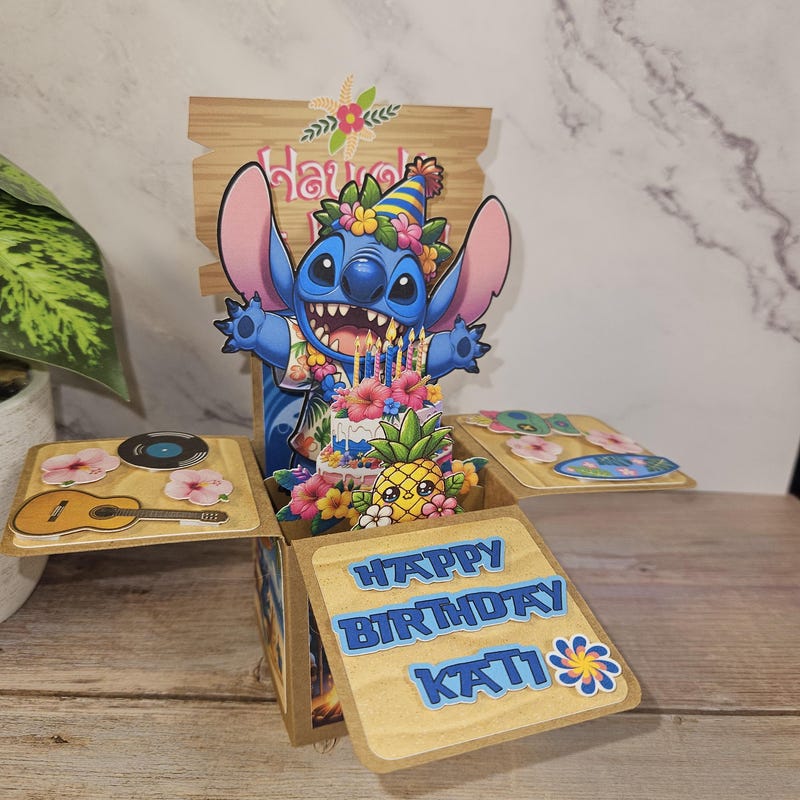 Stitch Birthday Card - Etsy UK