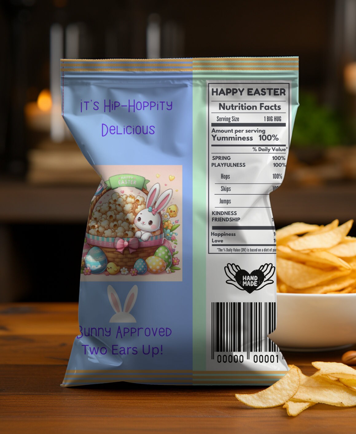 Adorable Easter Chip Bag Digital Download Printable PDF and PNG - Etsy