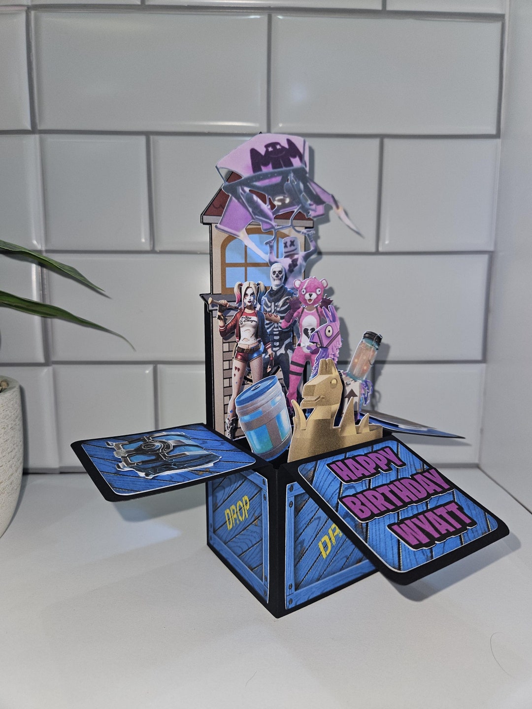 Gaming Personalized 3D Pop-up Box Birthday/greeting Card/party ...